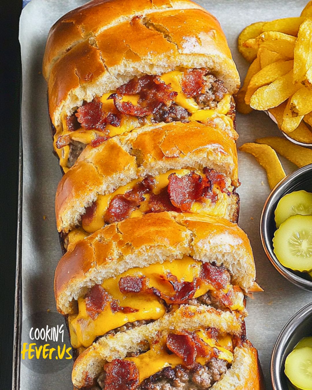 Bacon Cheeseburger Stuffed French Bread