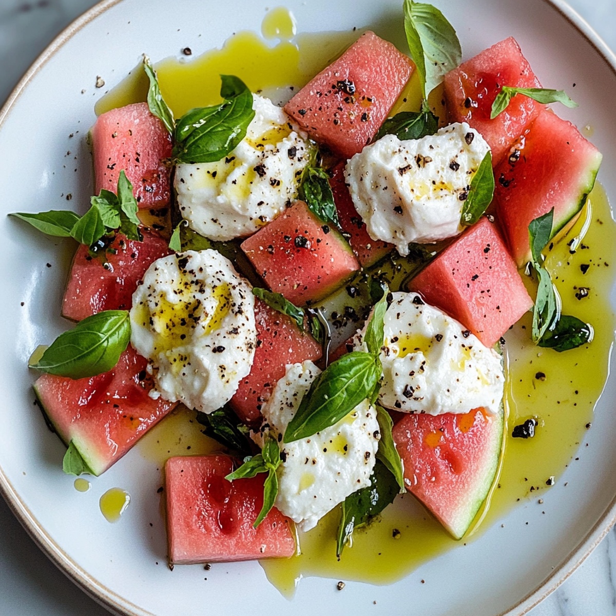 Burrata Watermelon Salad