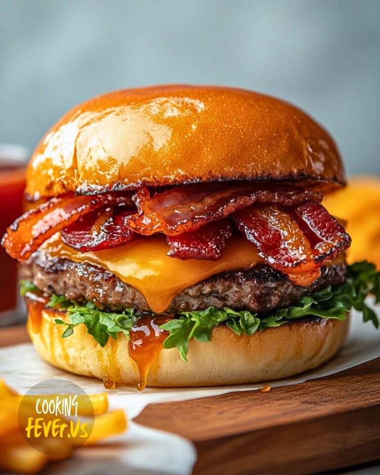 Candied Bacon Maple Cheddar Burger