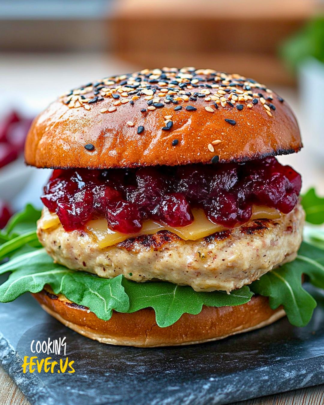 Cranberry Brie Turkey Burger