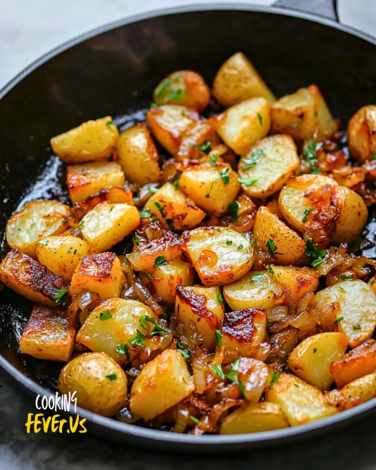 Crispy Pan Fried Potatoes And Onions