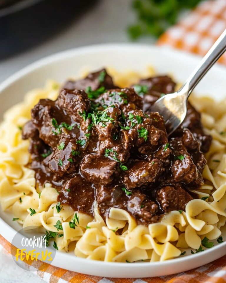 Crockpot Beef Tips and Noodles