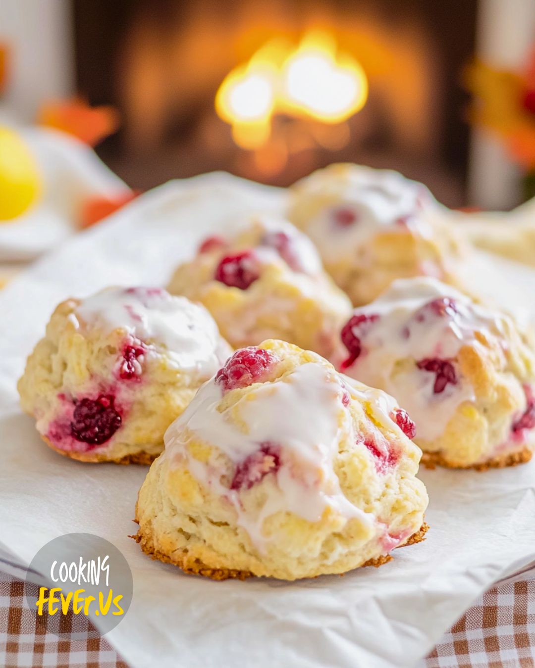 Easy Lemon Raspberry Scones