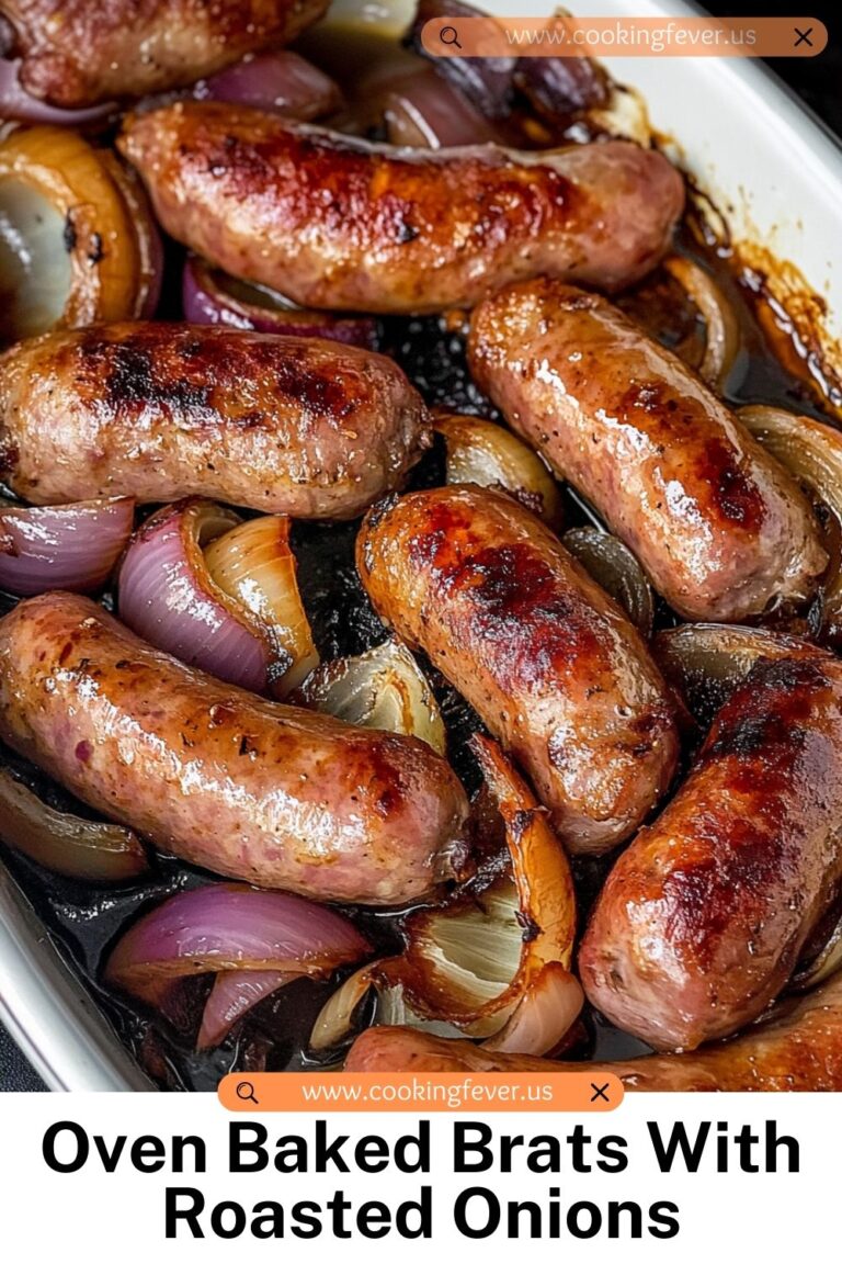 Oven Baked Brats With Roasted Onions