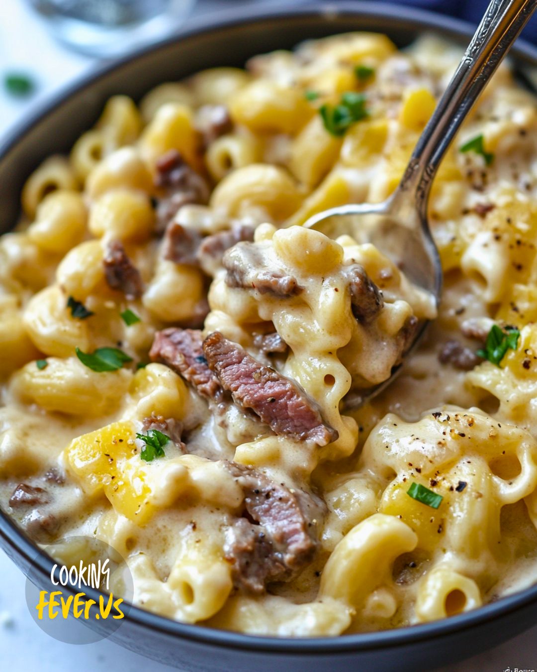 Philly Cheesesteak Mac and Cheese