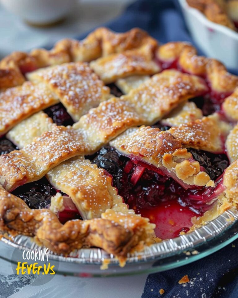 Rhubarb Mulberry Pie